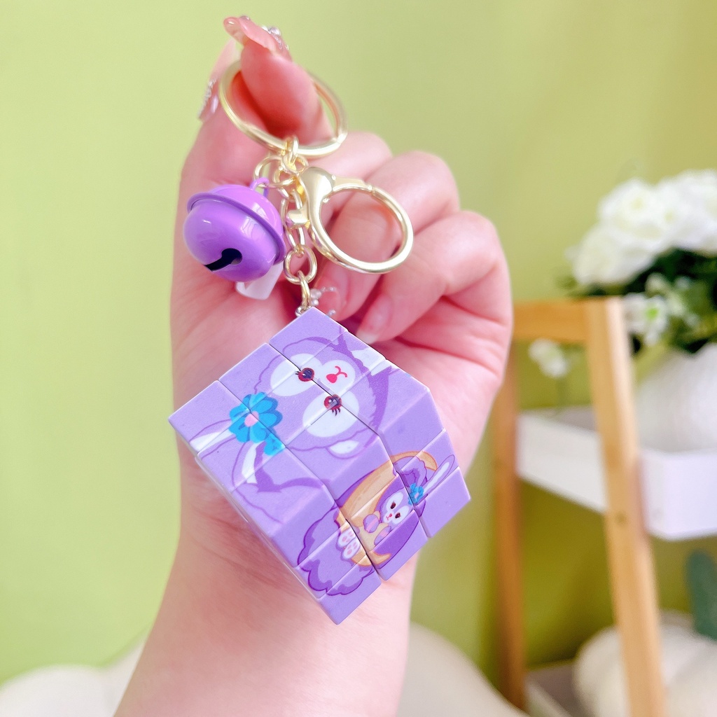 kuromi Series Rubik's Cube Key Chain Cube Creative Newcomer Couple ...