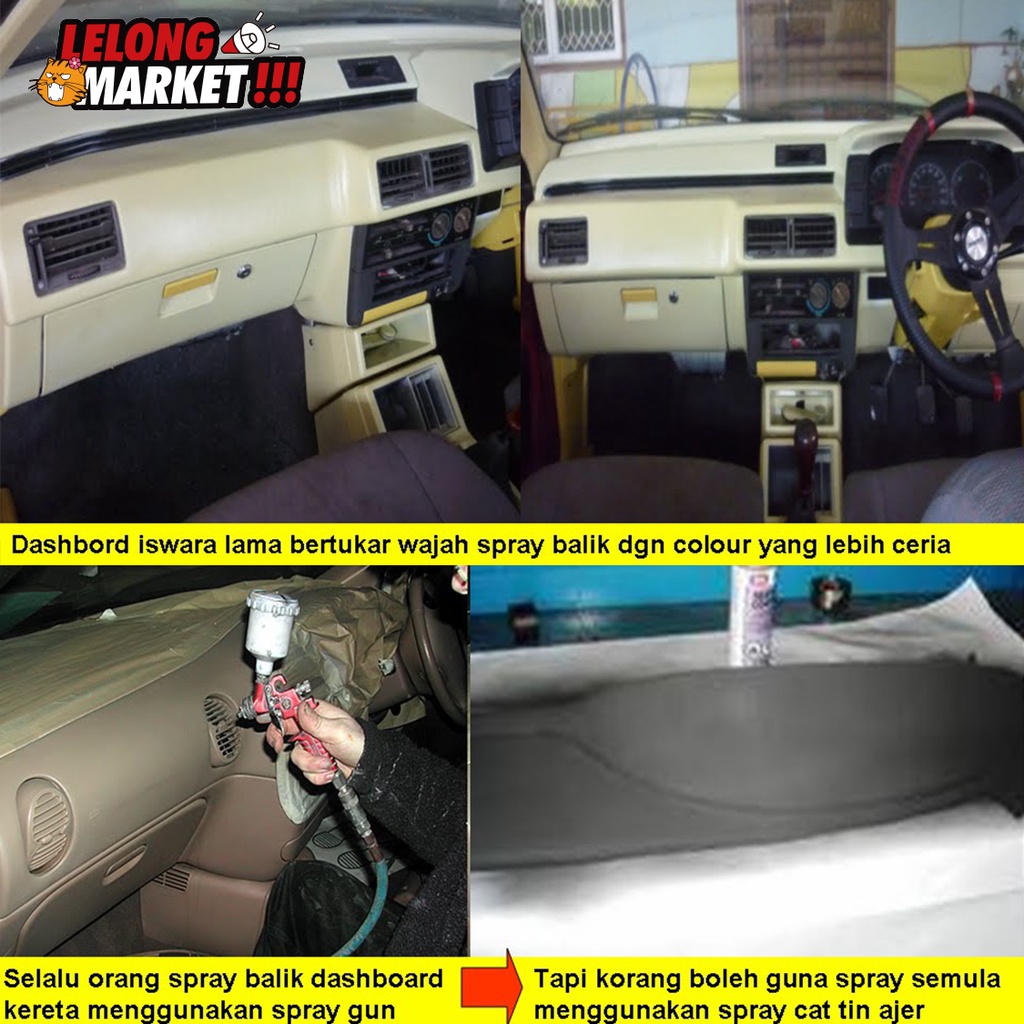 Leather Paint For Dash board Interior Kereta Car DIY Aerosol Spray Cat ...