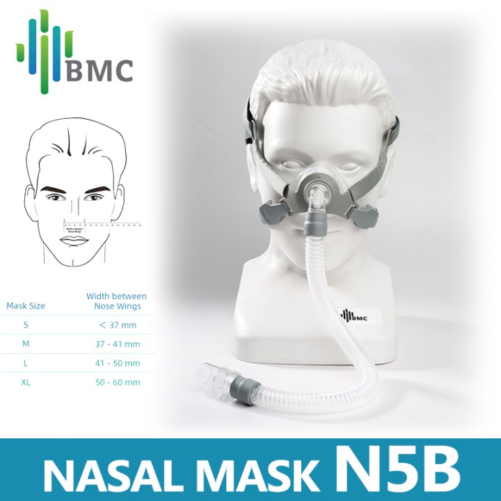 BMC N5B Nasal Mask CPAP Sleep Mask with Headgear For CPAP Machine | Shopee Malaysia