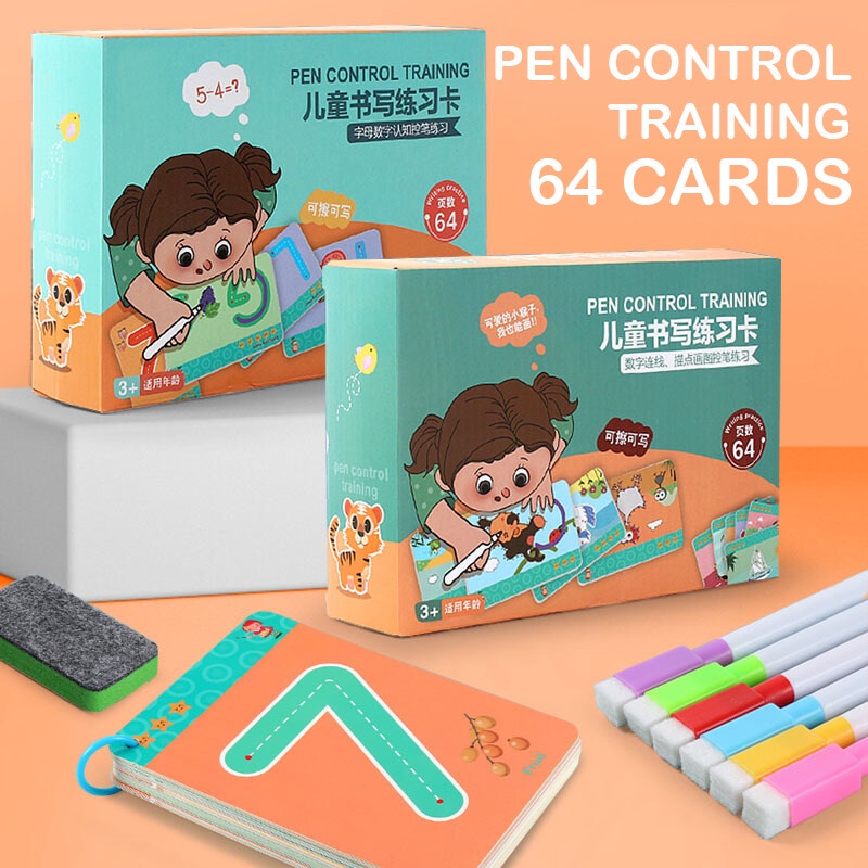Children Pen Control Training Education Toys Erasable Early Learning ...