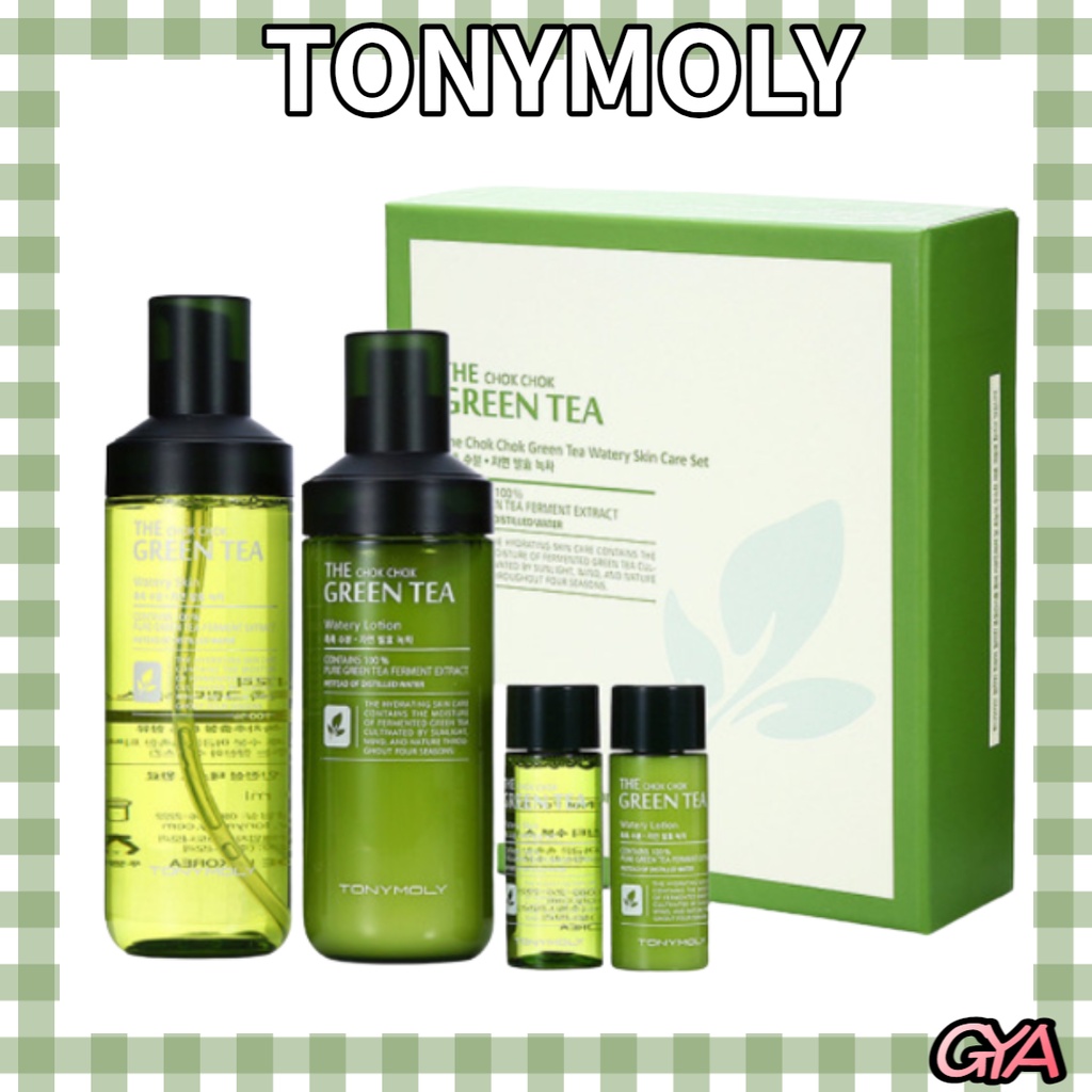 [TONYMOLY] GREEN TEA Watery Skin Care SET (Toner+Lotion) | Shopee Malaysia