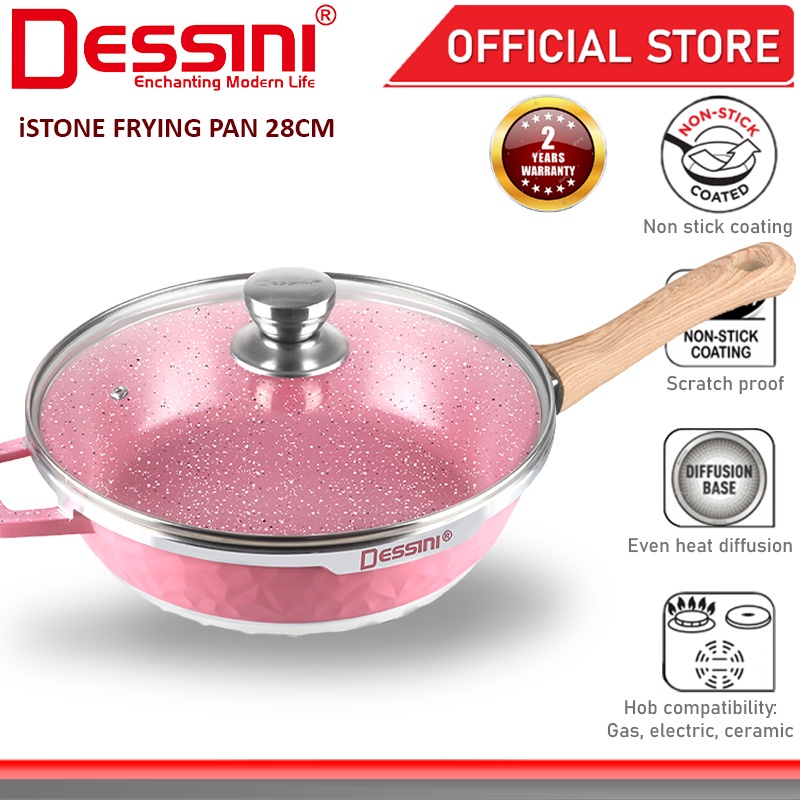 DESSINI ITALY iSTone ISTFP-28 Granite Aluminium Non Stick Casserole Pot ...