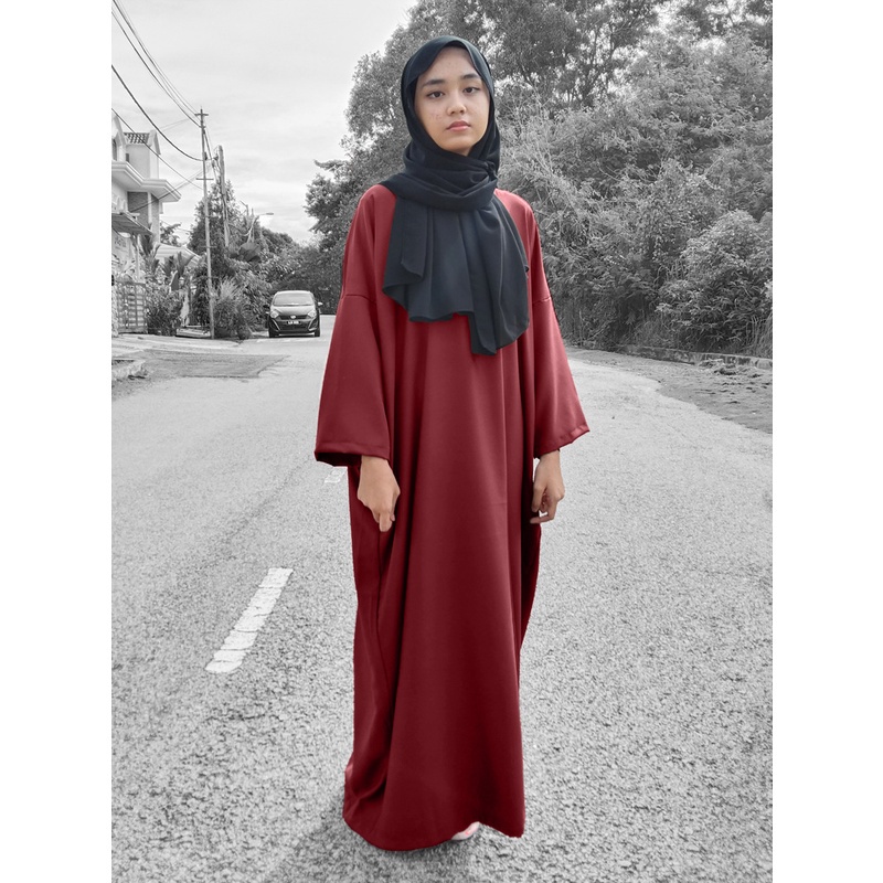 Jubah Kaftan Muslimah Plain Simple Cantik Free size & Plus size Women ...