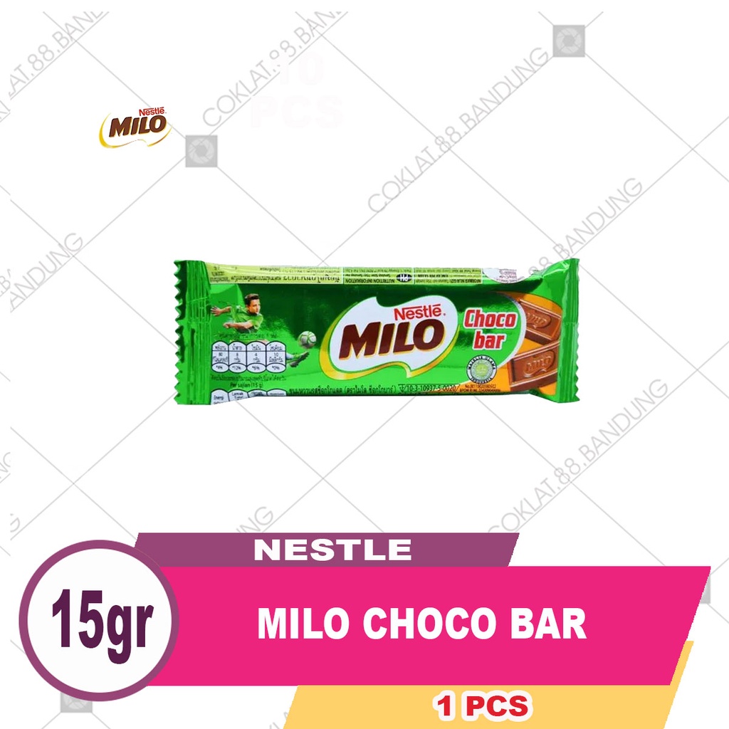 Milo CHOCO BAR 15 GR MALAYSIA CHOCOLATE, NESTLE MILO MINI CHOCOLATE 15 ...