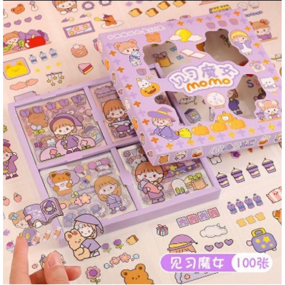 Mm MOMO x BTS Stickers 100 PCS Cute Korean Motif Stickers Waterproof ...