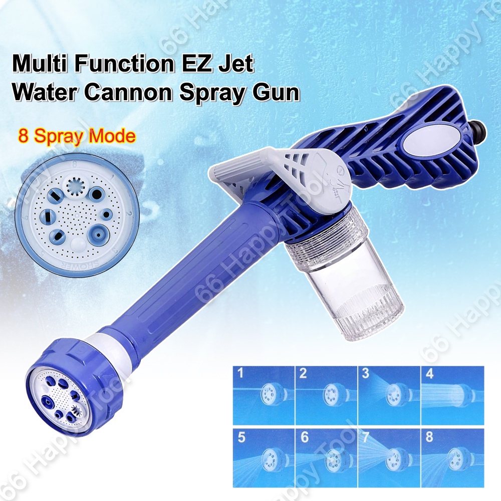 EZ Jet Water Cannon Spray Gun 8mode Soap Dispenser High Pressure Turbo ...