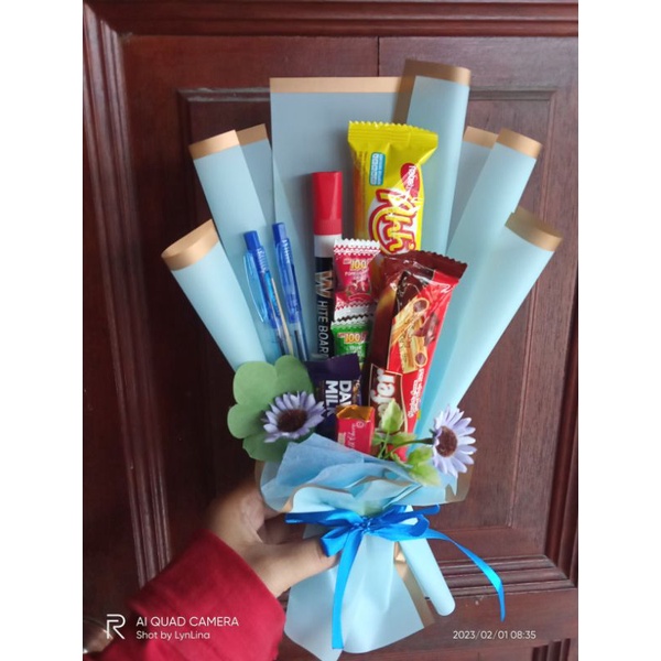 mini bouquet pen marker coklat hadiah hari guru hadiah hari jadi ...