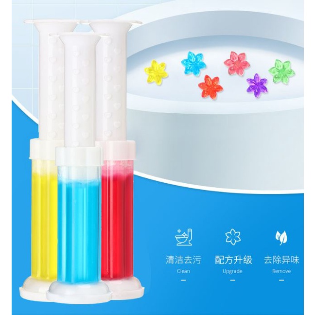 Toilet Bathroom Freshener Gel Push Type Scrubble Bubble Cleaner ...