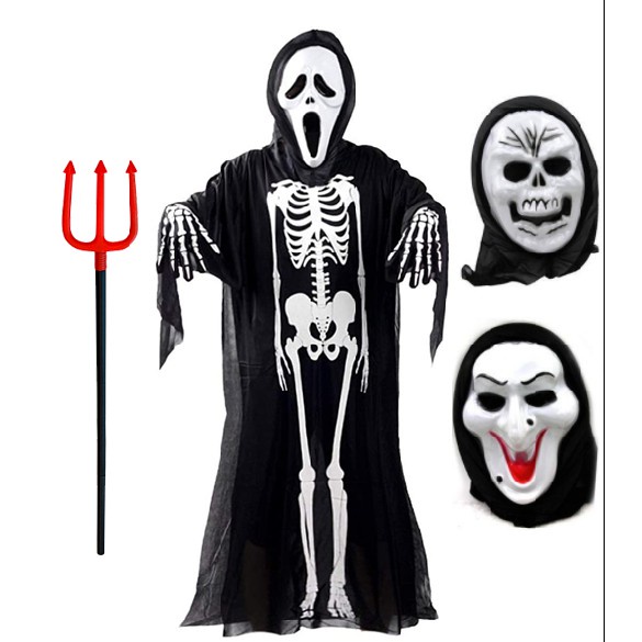 Ghost Mask Witches / Hantu Topeng / Cosplay long face Halloween ...