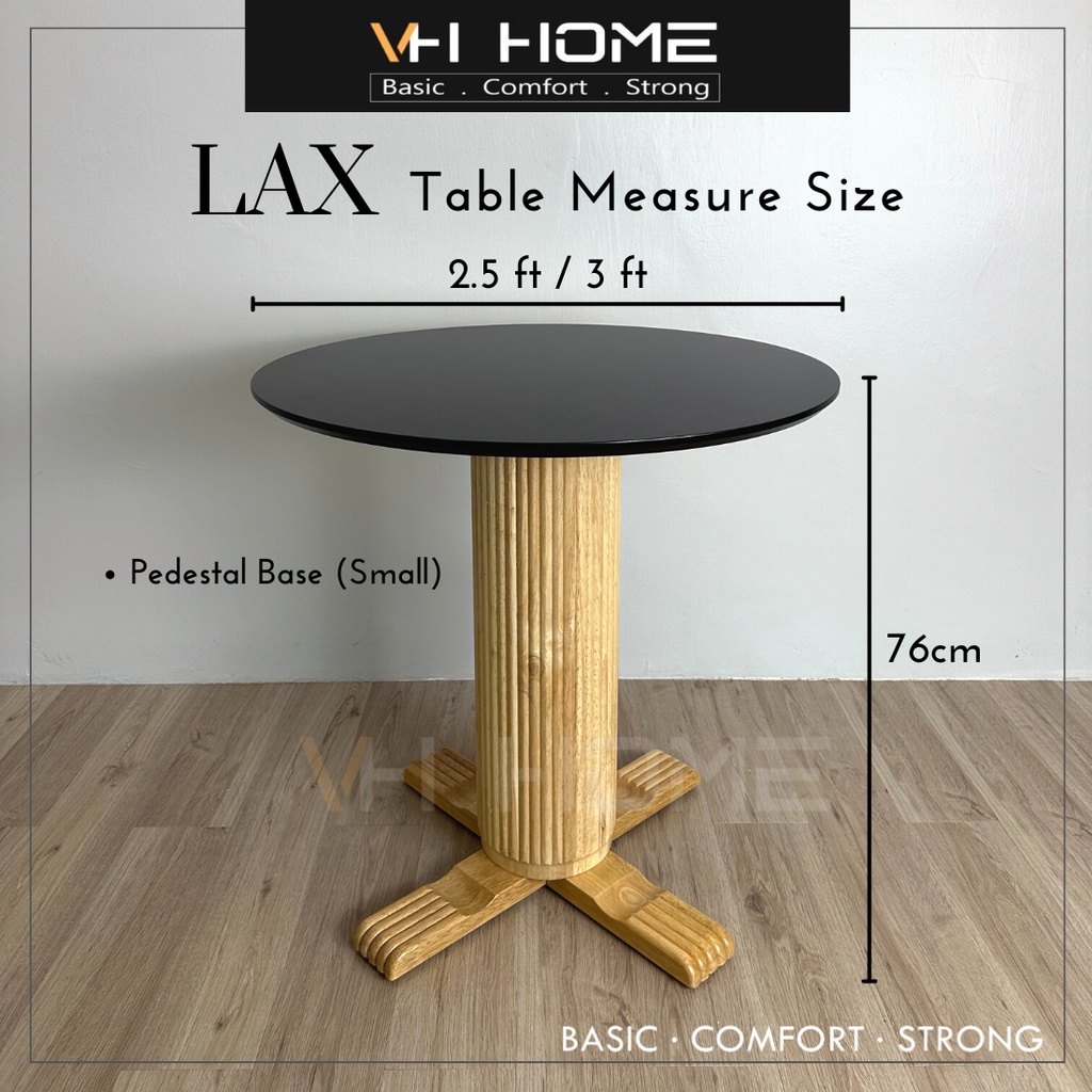 VH LAX Round Dining Table 2.5FT/3FT With Stools Special Modern Design Meja Makan Bulat Stool ...