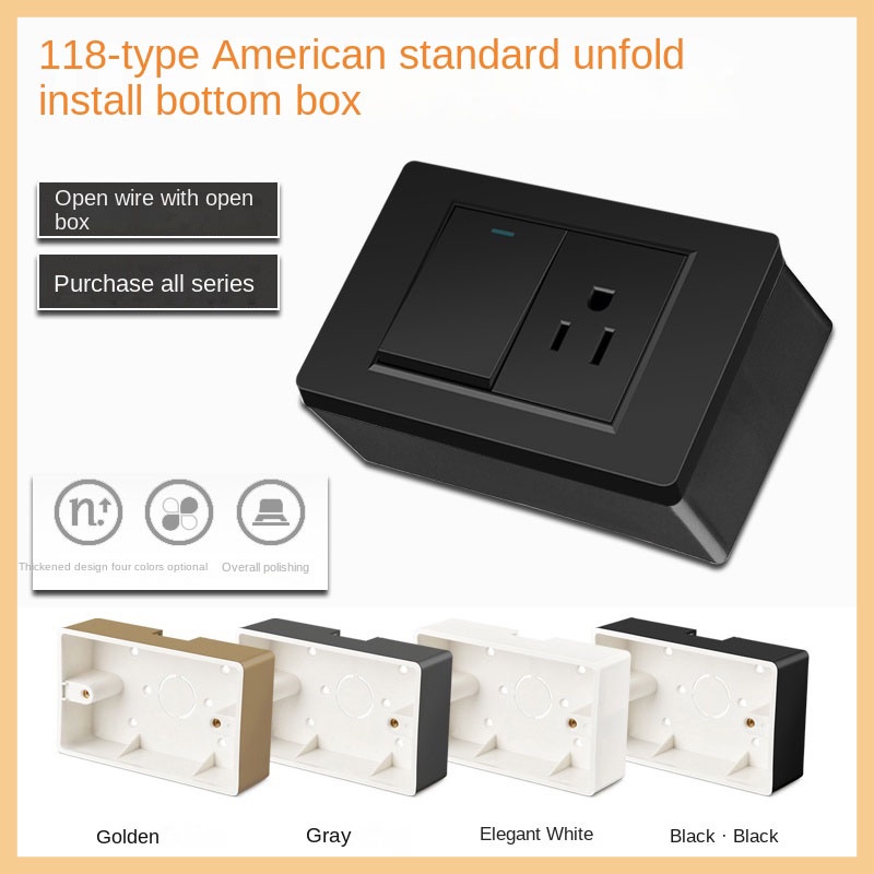 118 open and concealed box Universal Type Switch Socket Surface ...