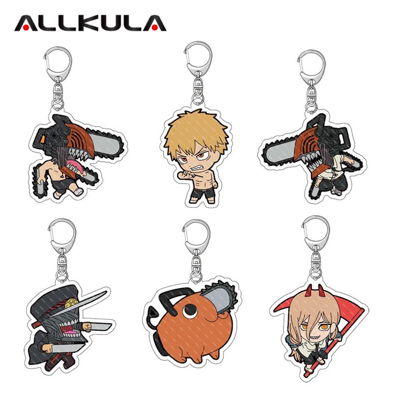 Chainsaw Man Keychain 10 Styles Acrylic Pendant Keychain Anime ...