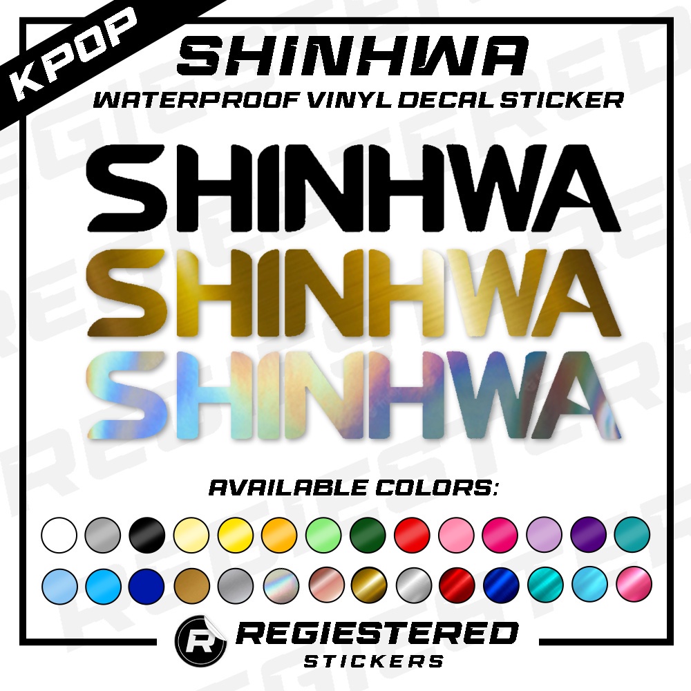 KPOP SHINHWA Logo Vinyl Decal Sticker Waterproof | Shopee Malaysia