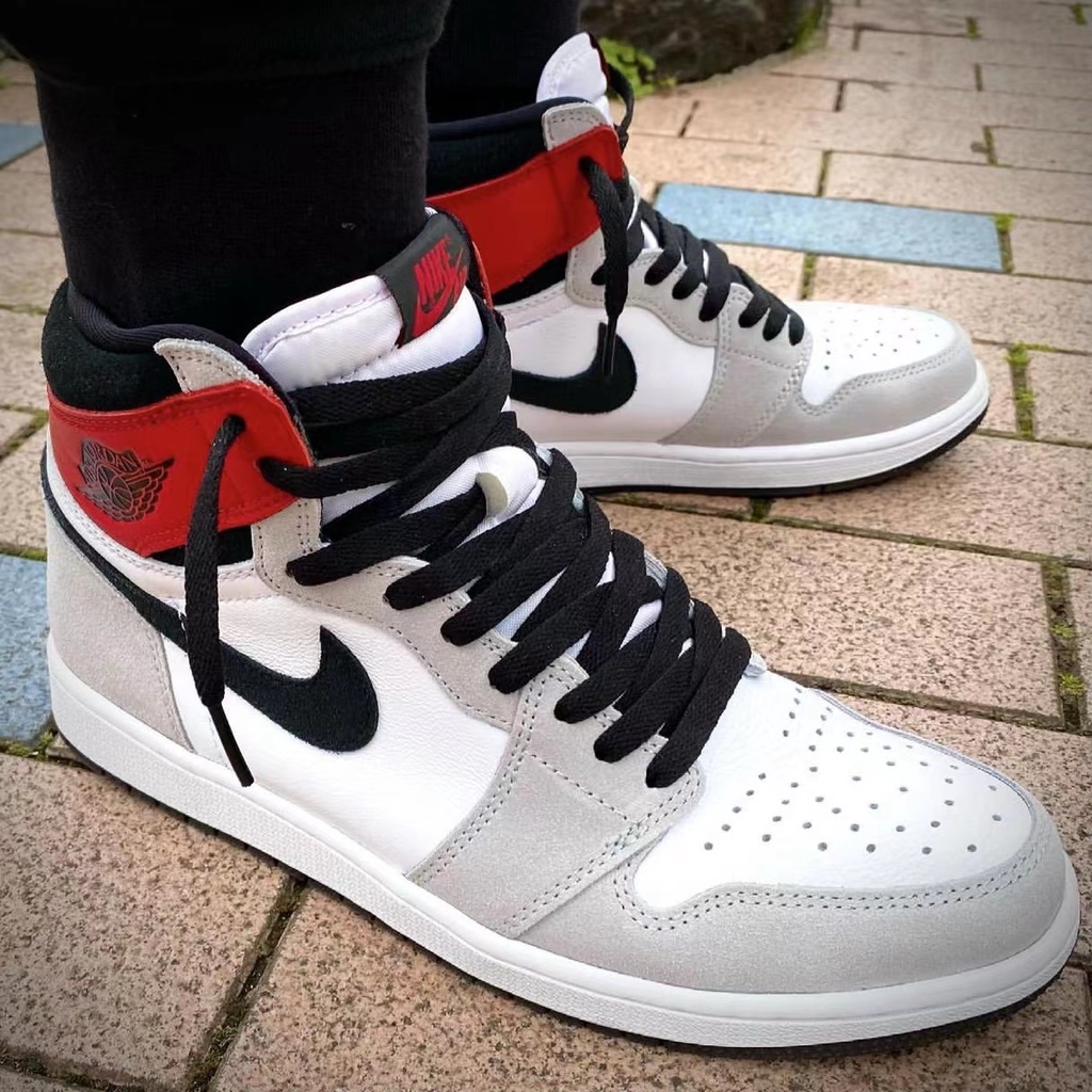 (hot）2022 NEW COLOR MELOMELOPH INS AJ1 Air Jordan 1 High Cut OG "Light Smoke Grey" Shoes for Men ...