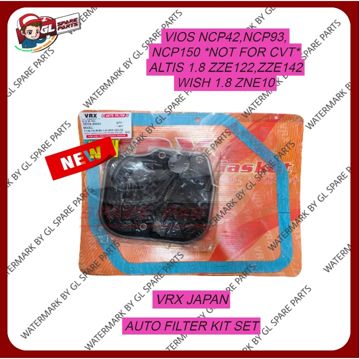 AUTO FILTER KIT SET (VRX JAPAN) TOYOTA VIOS NCP42 NCP93 NCP150 ALTIS 1. ...