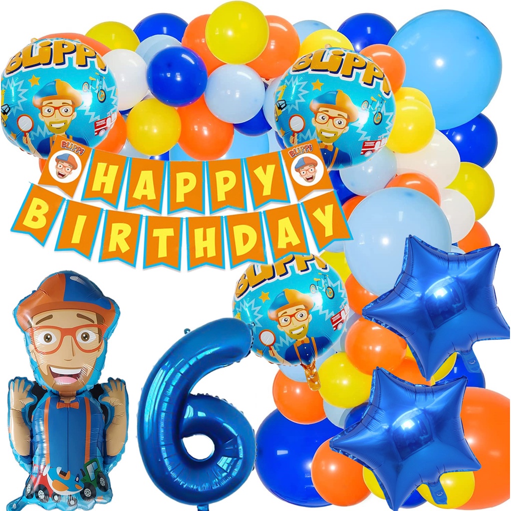 Blippi Theme Birthday Party Decorative Tableware Paper Plate Cup ...