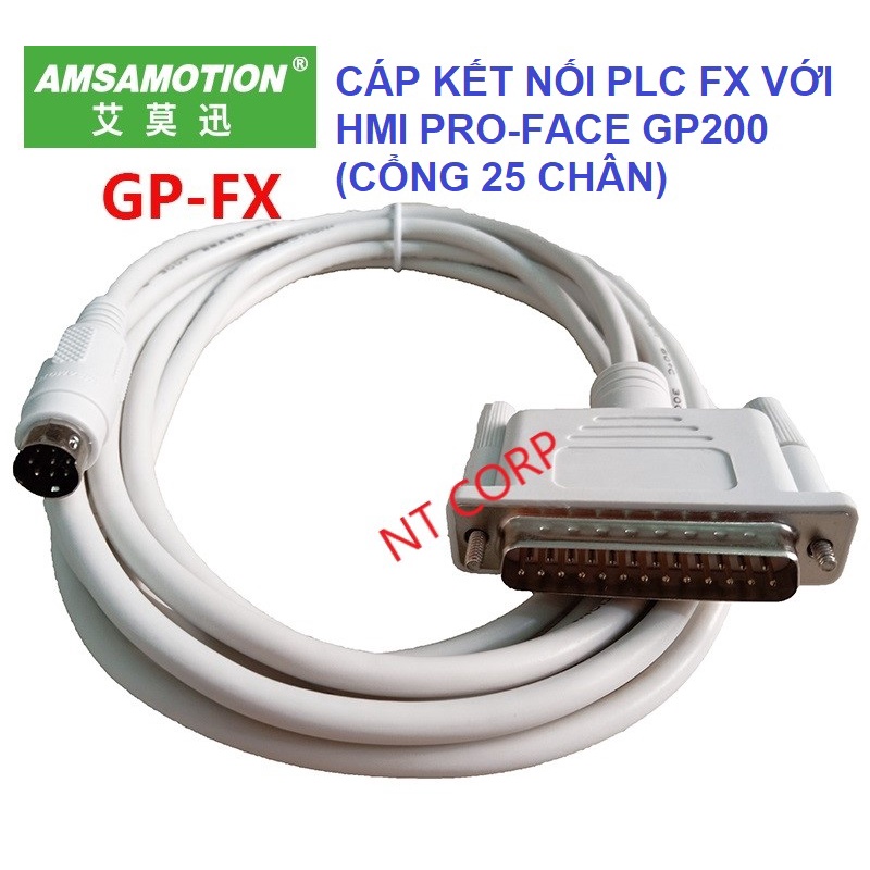 Cable connecting PLC FX to HMI Pro-face series GP2000 (25-pin port), ST ...