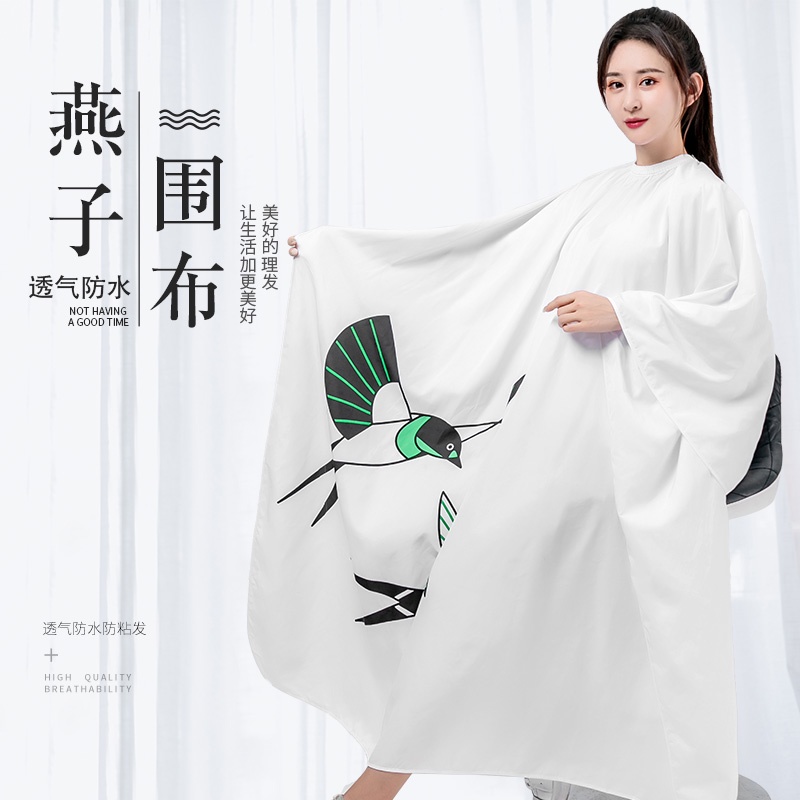 Apron dandanan rambut gaya Cina salun rambut mewah kedai gunting rambut ...