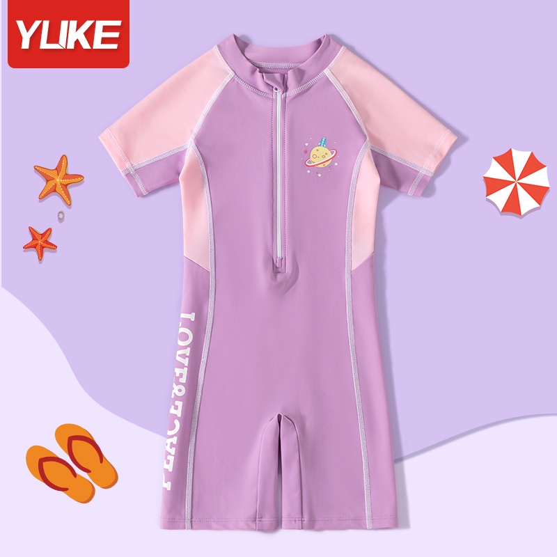 YUKE Swimsuit Girls Swimming Pool Kids Training One Piece Swimsuit ...