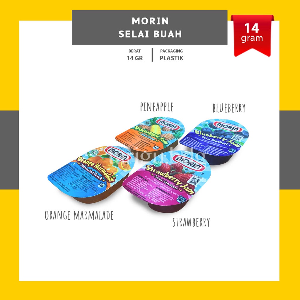Morin Jam PORTION PACK 14GR - Jam Spread Bread - TRAVEL PACK MINI PACK ...