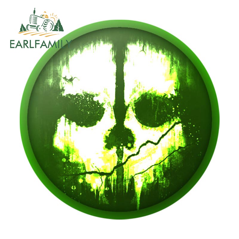EARLFAMILY 13cm x 13.0cm Cod Ghost Logo Car Stickers ATV Campervan ...