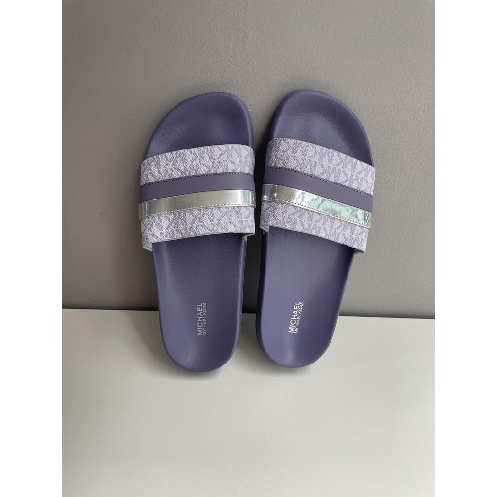 Michael Kors brandy slide MK signature monogram (US 9M) | Shopee Malaysia
