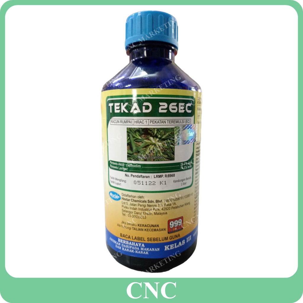 1L Tekad 26EC Clethodim 26% Cluster Racun Rumput Rumpai Herbicide ...