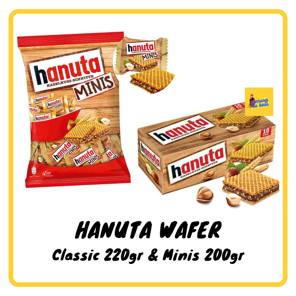 Hanuta Minis Ferrero Hazelnut Wafer Hanuta Wafer Hanuta Mini Ferrero 200g Ferrero Chocolate ...