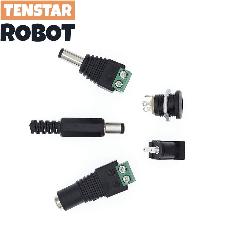 10Pcs DC-005/DC-022 DC Power Jack Socket Plug Male/Female Connector DC005 5.5*2.1mm 2.1 | Shopee ...