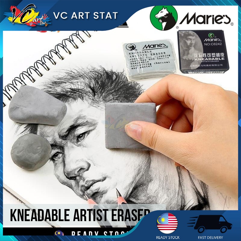Marie's Kneadable Artist Eraser Art Eraser Sketching Drawing Soft ...