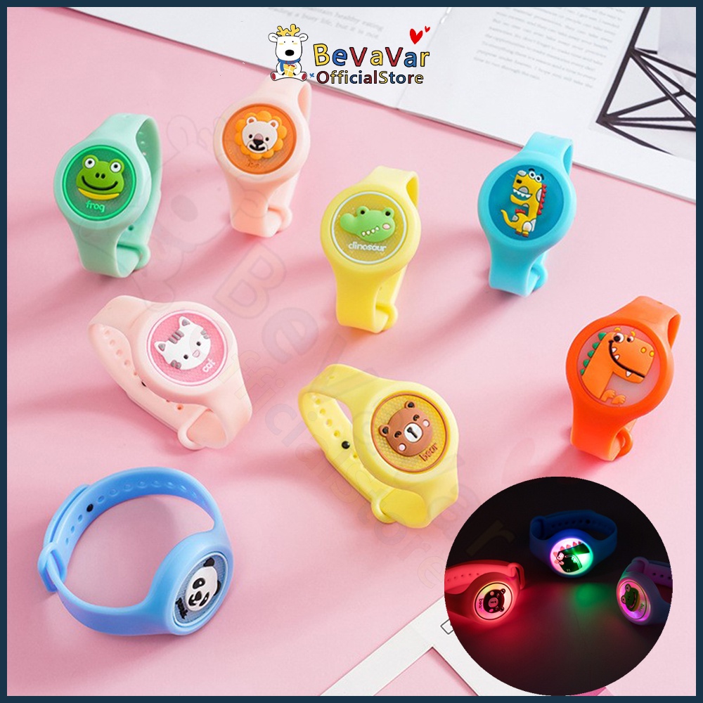 BEVAVAR Kids Children Anti Mosquito Watch Cartoon Light LED Nyamuk ...