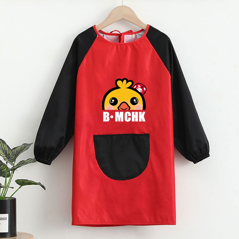 Apron lengan panjang kanak-kanak dengan logo tersuai lukisan seni ...