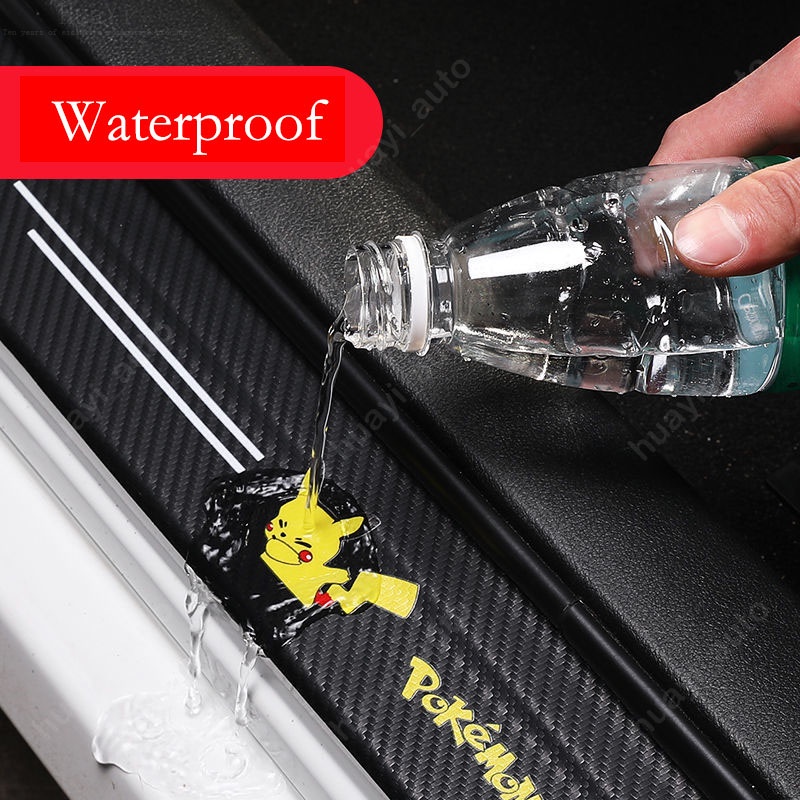 BYD Car Door Sill Sticker Anti-Scratch Carbon Fiber leather Sticker ...
