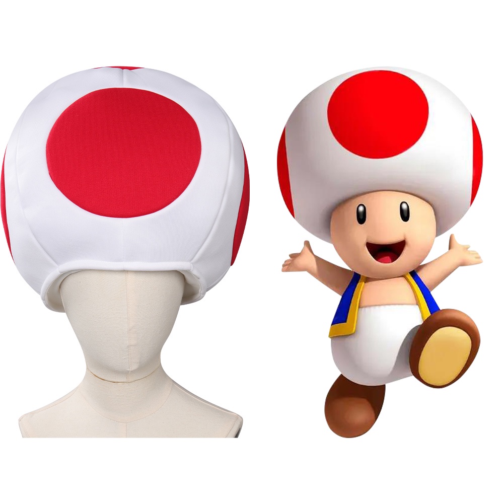 Toad/KINOPIO Cosplay Hat Cap Winter HalloweenCostume Props | Shopee ...