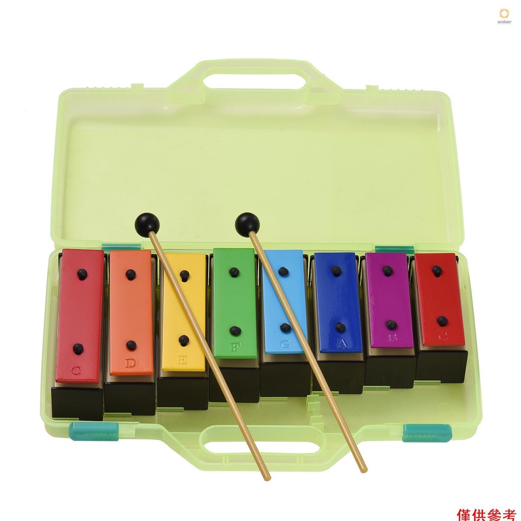 8-note Xylophone Colorful Glockenspiel Removable Rainbow Color Metal ...
