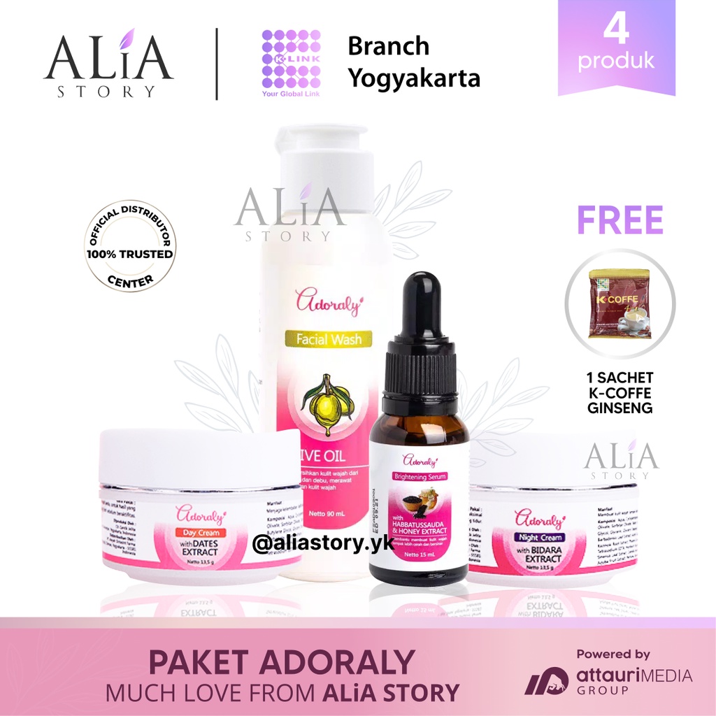 Adoraly Skincare Original Facial Wash Day Night Cream Skincare Glowing ...