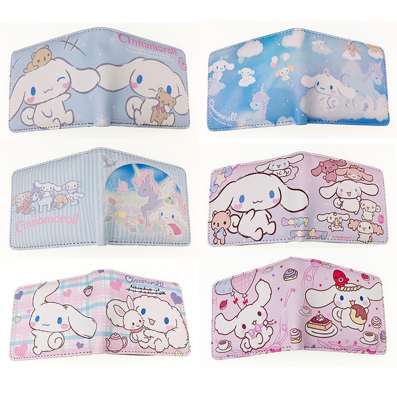 Kawaii Sanrio Cartoon Wallet Bag Cinnamoroll Melody Pachacco Pom Pom ...