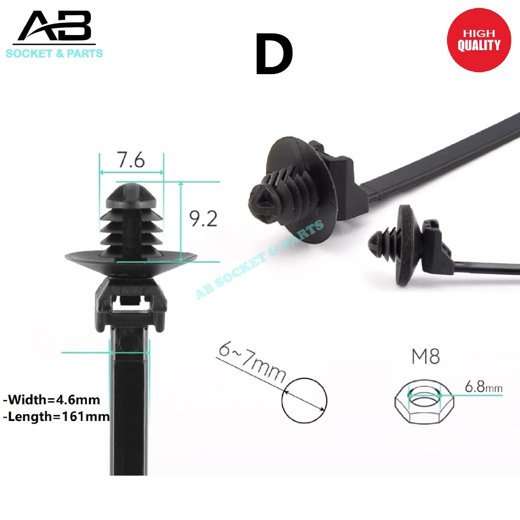 Cable Tie Car Body Engine For Toyota Proton Perodua Honda (10pcs ...