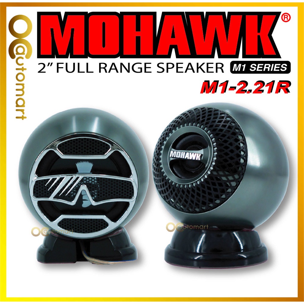 MOHAWK M1 Series M1-2.21R 2 Way Full Range With Bass Car Speaker ( 2 ...