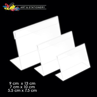 VC Art PVC L Shape Card Stand Price Display Price Tag Holder Pengepit ...