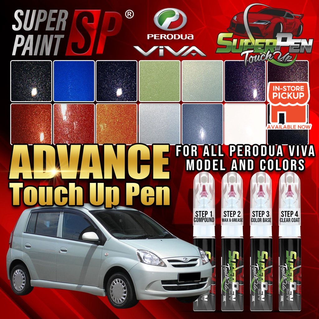 4in1 Touch Up Paint PERODUA VIVA Advance SUPERPEN Original Factory ...