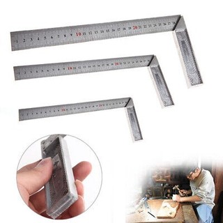 TRY SQUARE STEEL CARPENTER SQUARE SCALE RULER TOOL PEMBARIS BESI L ...