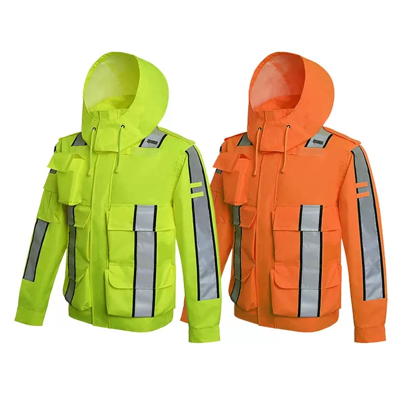 High Visibility Reflective Waterproof Rain Jacket For Motocycle Riding ...