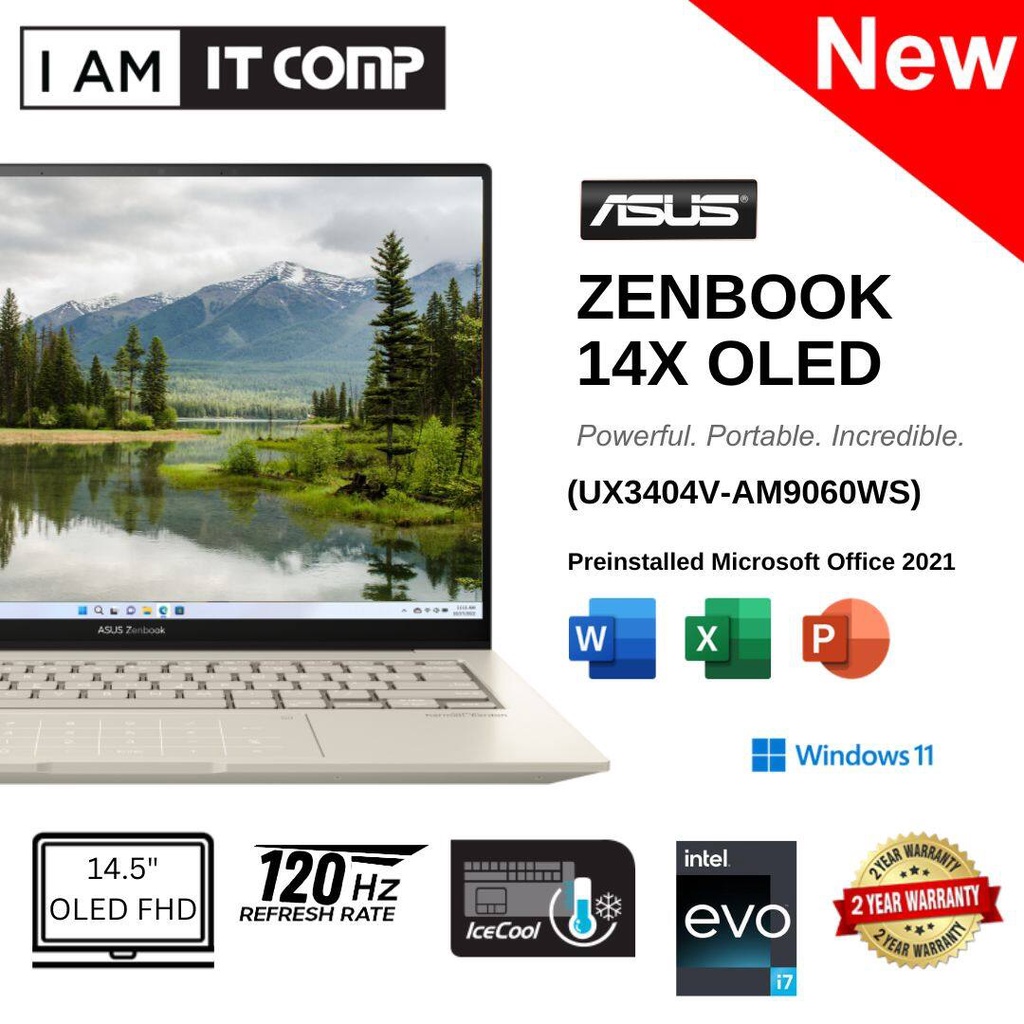 ASUS ZENBOOK 14X OLED (UX3404) i7-13700H/16GB/1TB SSD/14.5" 2.8K 120HZ ...