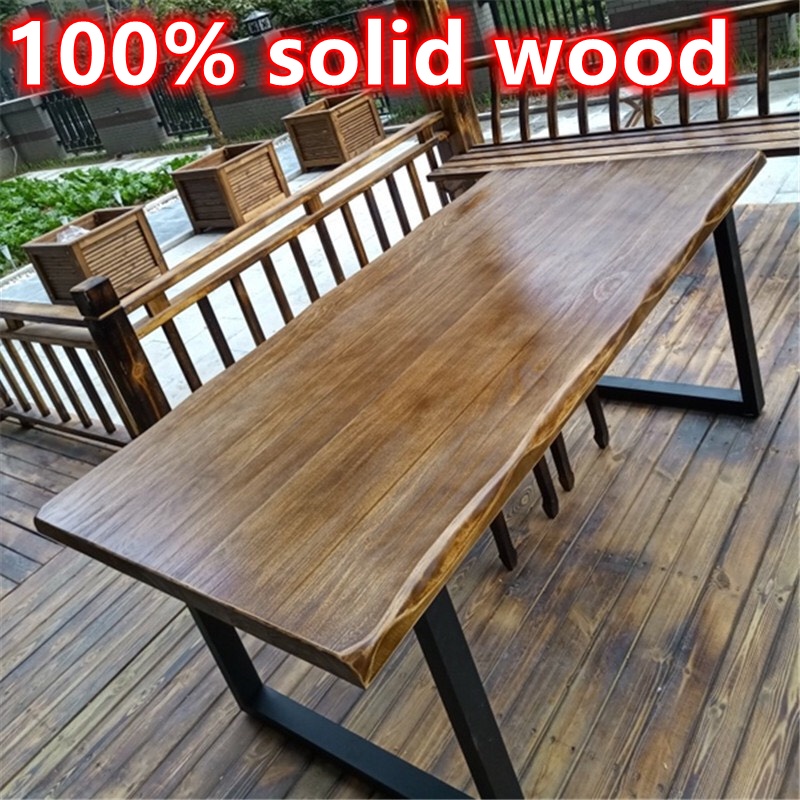 【customized】Solid wood table loft conference table desk negotiation ...