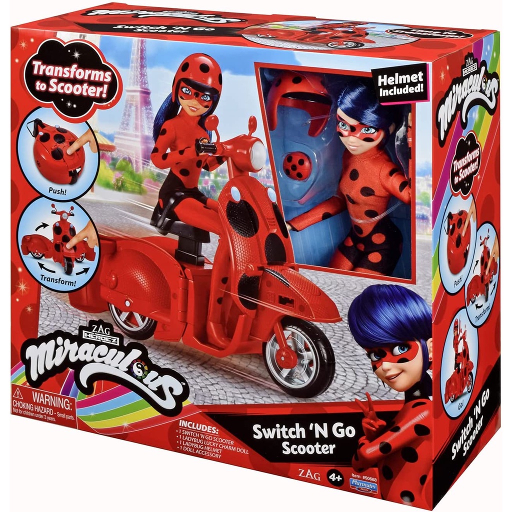 Miraculous Ladybug Switch N Go Scooter And Fashion Doll Playset ...