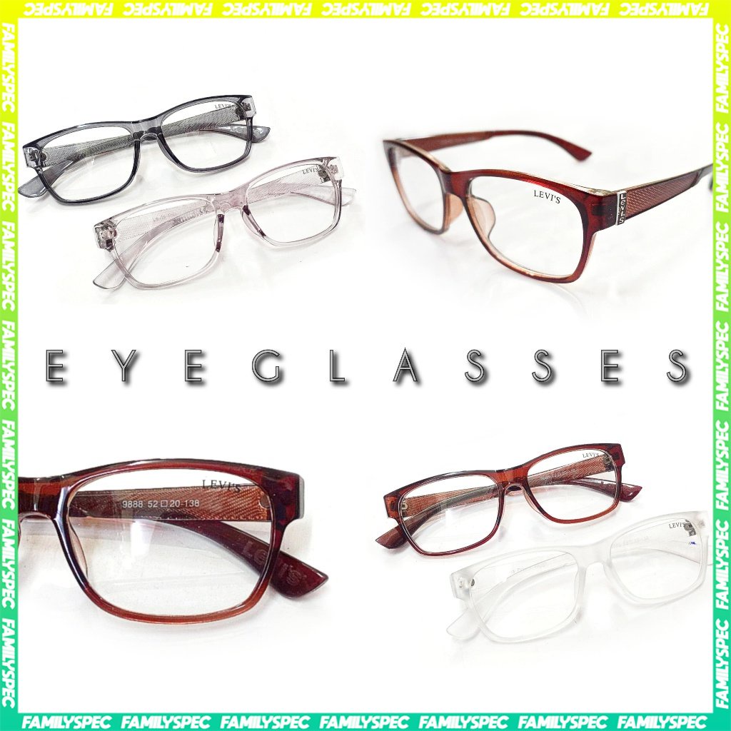 Thick Frame Eyeglasses Spek Clear Bujur EG55 | Shopee Malaysia