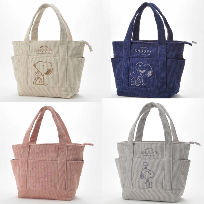 Japan Snoopy Corduroy Tote Bag Casual Versatile Student Large-Capacity ...