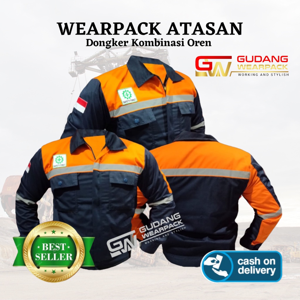 Dark Orange Work Top Wearpack | Shopee Malaysia