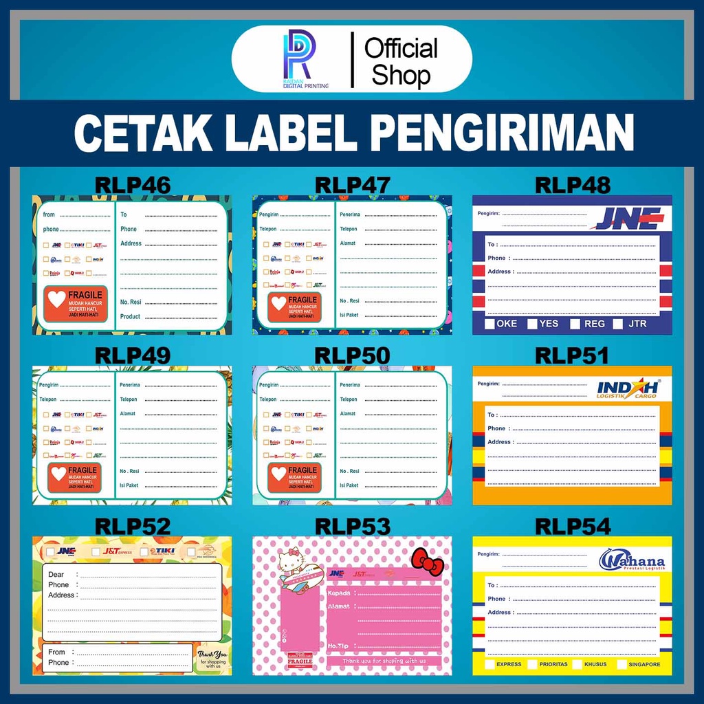 Print Shipping Label Stickers, Custom Shipping Labels RRLP51 | Shopee ...